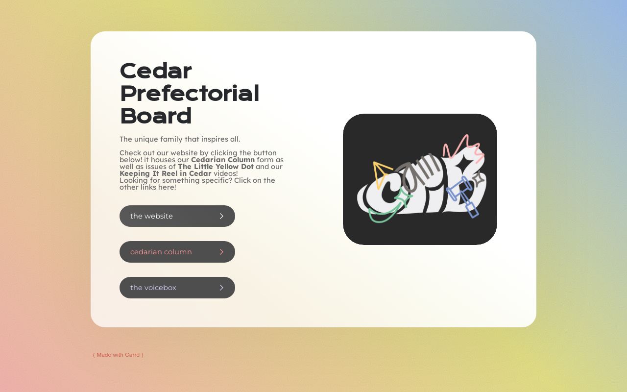 cedar prefectorial board